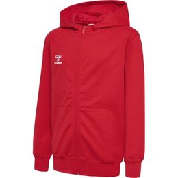 Hummel Kinder Trainingsjacke "Hmlgo 2.0 Zip Hoodie Kids" in Rot | Gr.: 152
