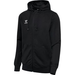 Hummel Trainingsjacke "Hmlgo 2.0 Zip Hoodie" in Schwarz | Gr.: L