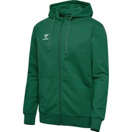 Hummel Trainingsjacke "Hmlgo 2.0 Zip Hoodie" in Grün | Gr.: XXL