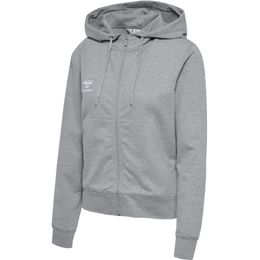 Hummel Trainingsjacke "Hmlgo 2.0 Zip Hoodie Woman" in Grau | Gr.: XL
