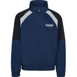 Hummel Sportjacke Jungen Gr&ouml;&szlig;e 104 dunkelblau / hellgrau / schwarz / wei&szlig;