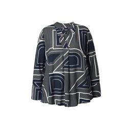 Ulla Popken Bluse Damen Größe L/XL marine / anthrazit / weiß