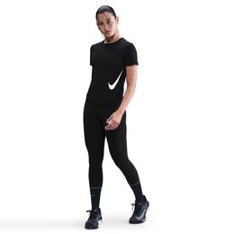 Nike Tempo Swoosh Run Shirt Bekleidung Damen schwarz XS