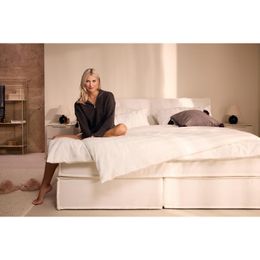 LeGer Home by Lena Gercke Boxspringbett »Addyson« Härtegrade H2, H3 und H4 wählbar, Boxspringbett inkl. Topper, 2 Matratzen Ivory