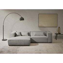 LeGer Home by Lena Gercke Ecksofa »PIARA mit Kedernaht, Cord, Leinenoptik o. Strukturstoff, Couch, L-Form« wahlweise Ottomane rechts/links,...