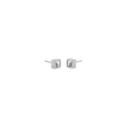 Lacoste Paar Ohrstecker »CK ESSENTIAL LINKS« mit Preciosa Crystal edelstahlfarben-kristallweiß + kristallweiß CK Schmuck - Unisexohrschmuck