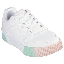 Skechers Sneaker »JADE-SOFT GLOW«, Schnürschuh mit Regenbogenlaufsohle, Größenschablone zum Download weiß-grün 34 34 Bequeme Skechers Schnürschuhe...