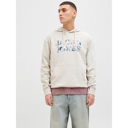 Jack & Jones JACK & JONES Kapuzensweatshirt &raquo;JJEBRYAN CORP LOGO SWEAT HOOD NOOS&laquo;, mit Logo Druck Moonbeam L L Sweater von Jack & Jones