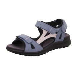 Legero Riemchensandale &raquo;Siris&laquo;, Sommerschuh, Sandalette, Keilabsatz, in toller Farbkombi jeansblau 38 38 Modische Trekkingsandale f&uuml;r Urlaub und...