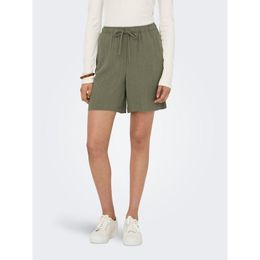 Only Shorts »ONLSIESTA MW PULL-UP LIN BL SHORTS NOOS« loose fit, Jersey, Viskosemischung, elastischer Bund, unifarben Deep Lichen Green XL (42) -...