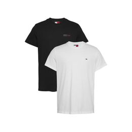 Tommy Jeans Kurzarmshirt »TJM SLIM 2PACK MIX TEE EXT« Packung, 2er-Pack, Mit Rundhalsausschnitt Ecru / Black S S Klassisches T-Shirt von Tommy Jeans