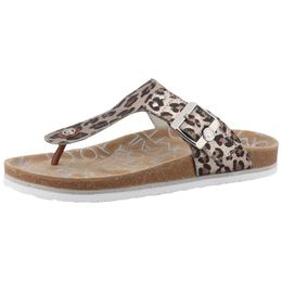 Tom Tailor Zehentrenner, Sommerschuh, Dianette, Flats in Leo Optik animal print 37 37 Dianette mit verstellbarer Schnalle