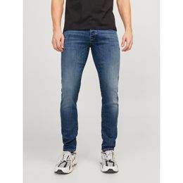 Jack & Jones JACK & JONES Slim-fit-Jeans »JJIGLENN – Jeans mit Stretch, niedriger Leibhöhe und Taschen« used, modisch, slim fit, Denim/Jeans blue denim 33 -...