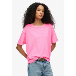 Superdry T-Shirt »STUDIOS DROPPED SHOULDER TEE« neon pink XL XL Basic Shirt von Superdry