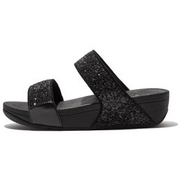 fitflop Keilpantolette »LULU GLITTER SLIDES«, Pool Slides, Strandschuh mit Glitter Black Glitter 37 37 Sportive Badepantolette mit allover Glitter