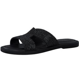Tamaris Pantolette, Blockabsatz, Festtagsschuh, Sommerschuh in funkelnder Optik schwarz 40 40 Eleganter Sommerschuh mit Strasssteinen und...