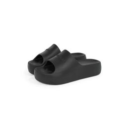 Tommy Jeans Pantolette »TJW CHUNKY POOL SLIDE ESS«, Plateau, Sommerschuh, Schlupfschuh, Bequemschuh, Logoschriftzug schwarz 37/38 37/38 Trendige...