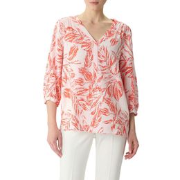 comma, COMMA Druckbluse 3/4 -Arm mit floralem Muster CORAL RED 34 34 3/4 -Arm Bluse von COMMA