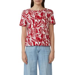 s.Oliver Damen s.Oliver Print-Shirt im O-Shape mit Cut-out 46