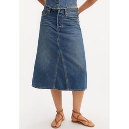 Levi's LEVI'S Jeansrock »HR A LINE DECON SKIRT« in trendy Midi-Länge mit ausgefranster Kante MID MORNING 27 27 Jeansrock HR A LINE DECON SKIRT von Levi's