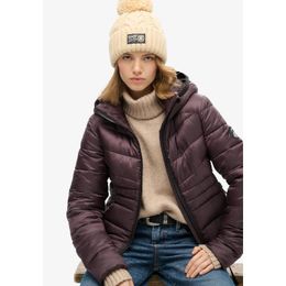 Superdry Steppjacke »HOODED FUJI QUILT PADDED JKT« mit Kapuze Smoky Aubergine Purple L L Moderne Pufferjacke von Superdry