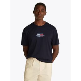 Tommy Hilfiger Kurzarmshirt »FLAG BOX TEE« Mit Rundhalsausschnitt Desert Sky M M T-Shirt von Tommy Hilfiger Menswear
