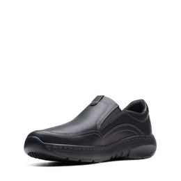 Clarks Slipper »Pro Step«, Slip-On Sneaker, Schlupfschuh, Komfortschuh mit Gummizug Black Leather 41 41 Obermaterial aus Leder mit...