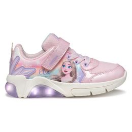 Geox Sneaker »J FADINLIGHT GIRL Blinkschuh«, Disney Schuh, Klettschuh, Frozen Sneaker mit Blinkfunktion pink-lila 27 27 Eiskönigin Sneaker von Geox...