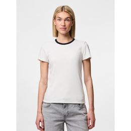 Pieces Kurzarmshirt &raquo;PCMAY SS TEE NOOS BC&laquo; Bright White Detail:BLACK CONTRAST L (40) L (40) Basic T-Shirt von Pieces