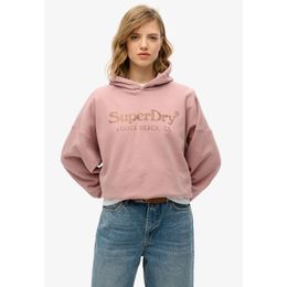 Superdry Kapuzensweatshirt »VENUE METALLIC RELAXED HOOD« Mauve M M Cooler Hoodie von Superdry