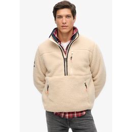Superdry Fleecepullover »OUTDOOR FLEECE HALF ZIP« mit Stehkragen und kurzem Reißverschluss im Troyer-Look Oatmeal Beige XXL XXL Cooles Fleeceshirt...