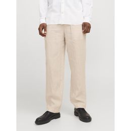 Jack & Jones JACK & JONES Chinohose »JPSTKARL LAWRENCE LINEN CHINO SN« Silver Lining L - N-Gr N-Gr L Lässige Hose mit Bündchen von Jack & Jones