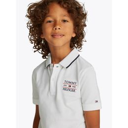 Tommy Hilfiger Poloshirt »TOMMY FLAG HILFIGER POLO REG SS« mit Logo-Stickerei White 6 (116) 6 (116) Poloshirt von Tommy Hilfiger