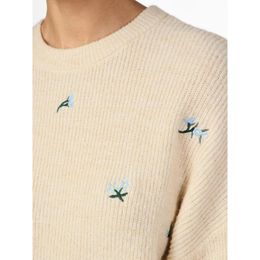 Y.A.S Rundhalspullover »YASFLEUR LS KNIT PULLOVER S. NOOS« mit Stickerei Birch Detail:Clear Sky flowers L (40) L (40) Pullover von YAS