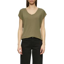 Qs Damen QS T-Shirt mit V-Ausschnitt gr&uuml;n L (40)