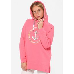 Zwillingsherz Hoodie »"Strandglück Paillette"« mit Anker-Motiv und "Moin"- Schriftzug pink L/XL L/XL Sweater mit Pailletten