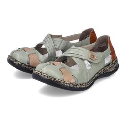Rieker Klettschuh Spangenschuh, Slipper, Sommerschuh mit Cut-Outs mint-kombiniert 37 37 In modischer Optik