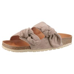 VERBENAS Pantolette »Rain«, Sommerschuh, Schlappen, Strandschuh, Hausschuh mit Softfußbett taupe 35 35 Schöne Sommerpantolette mit angesagter...