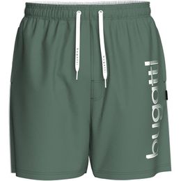 Bugatti Badeshorts »Giovanni« mit großem Logoprint auf dem linken Bein olive green M - N-Gr N-Gr M Badeshorts Bugatti mit Logo-Schriftzug