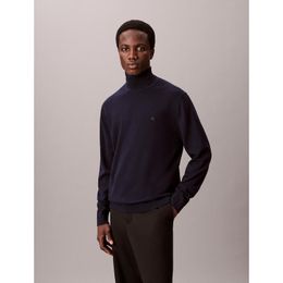 Calvin Klein Stehkragenpullover »LS MERINO MOCK NECK SWTR 14GG« Mit Rundhalsausschnitt, regular fit Dark Sapphire M M Stehkragenpullover von Calvin...