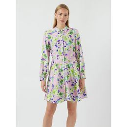 Y.A.S Hemdblusenkleid &raquo;YASKAYA LS SHIRT DRESS S. NOOS&laquo; Sommerkleid Pale Lilac AOP:Wilma 40 - N-Gr N-Gr 40 Kurzes Kleid von YAS