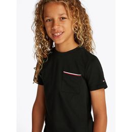 Tommy Hilfiger T-Shirt »POCKET TEE S/S«, mit Brusttasche Black 5 (110) 5 (110) T-Shirt von Tommy Hilfiger