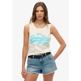 Superdry Tanktop »VL NEON SCOOP NECK TANK« Off White XL XL Top von Superdry