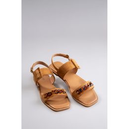 ANISTON SHOES Riemchensandale, Sommerschuh, Sandalette, Zierkette - NEUE KOLLEKTION camelfarben 38 38 Sommerliche Sandale aus der neuen Aniston...
