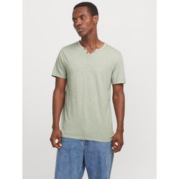 Jack & Jones JACK & JONES T-Shirt »JJESPLIT NECK TEE SS NOOS« mit V-Ausschnitt Iceberg Green M M Herren-T-Shirt von Jack & Jones