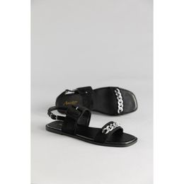 ANISTON SHOES Riemchensandale, Sommerschuh, Sandalette, Zierkette - NEUE KOLLEKTION schwarz 36 36 Sommerliche Sandale aus der neuen Aniston...