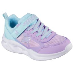 Skechers Sneaker &raquo;SOLA GLOW LIGHTS&laquo;, Slip-OnSneaker, Blink, -Klettverschluss, Gr&ouml;&szlig;enschablone zum Download mint-violett 33 33 Skechers Blinkschuh...