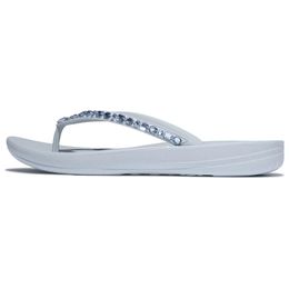 fitflop Zehentrenner »iQUSHION MULTI-CRYSTAL«, Sandale, Flats, Pool Slides mit Schmucksteinen verziert hellblau 39 39 Mit aufwendiger...