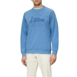 s.Oliver Sweater mit Logo-Druck blue L L Sweater für Herren von s.Oliver