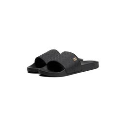 Tommy Hilfiger Pantolette »TH MONOGRAM POOLSIDE«, Bequemschuh, Sommerschuh, Schlupfschuh mit TH-Schmuckelement schwarz 38 38 Sommerliche Pantolette...